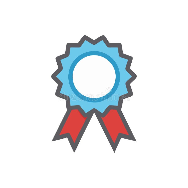 Simple Award Ribbon Icon for Achievements Stock Illustration ...