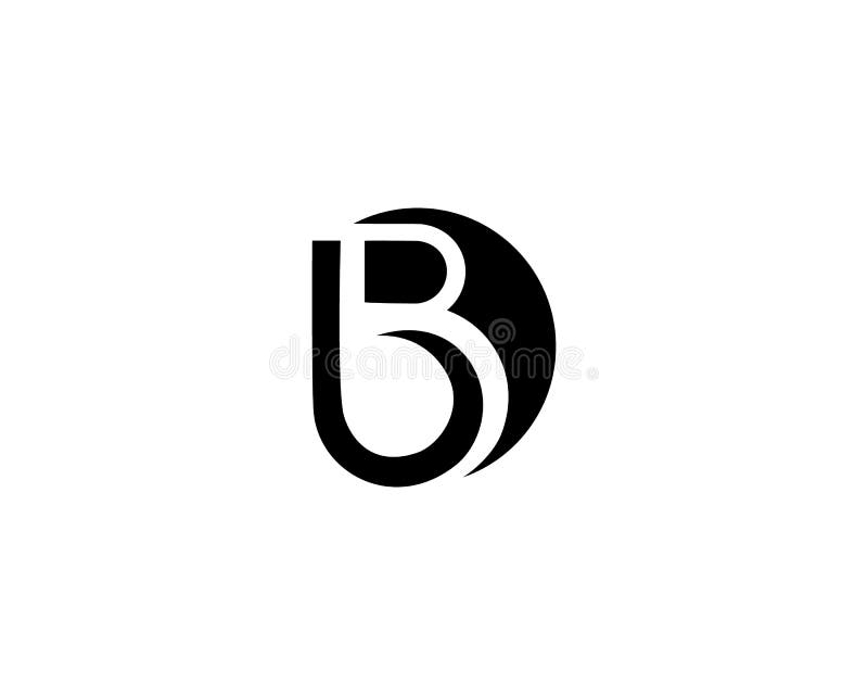 Simple B and BB Letter Logo Design Stock Vector - Illustration of text ...