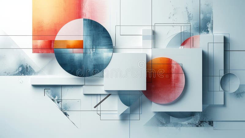 Simple Backdrop with Geometric Forms, Illustrating the Structure and ...