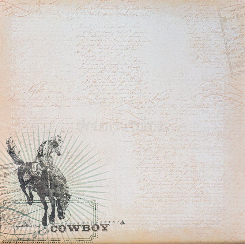 Simple Background Design with Cowboy Theme Stock Illustration ...