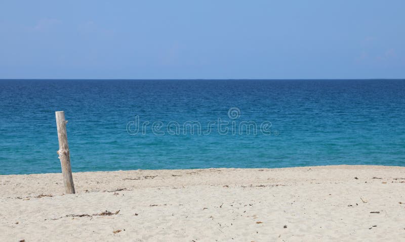 Simple Background with Fantastic Landscape with Beach and Blue O Stock ...