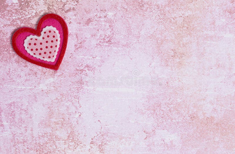 Simple Background with Felt Love Hearts on Pink Background Stock Photo ...
