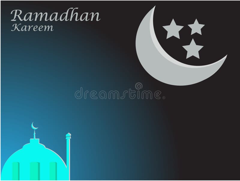 Simple Background on Ramadan Night Stock Vector - Illustration of ...