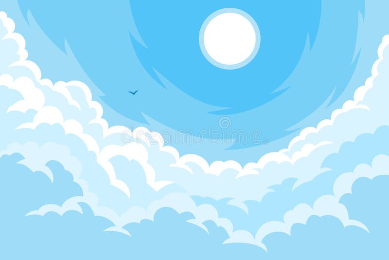 Cloudy sky background stock vector. Illustration of cloud - 202152912