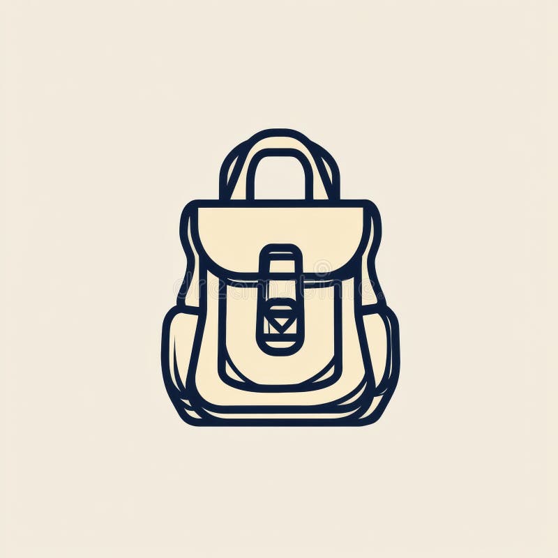 This Simple Backpack Icon Features Clean Lines, Symbolizing Adventure ...