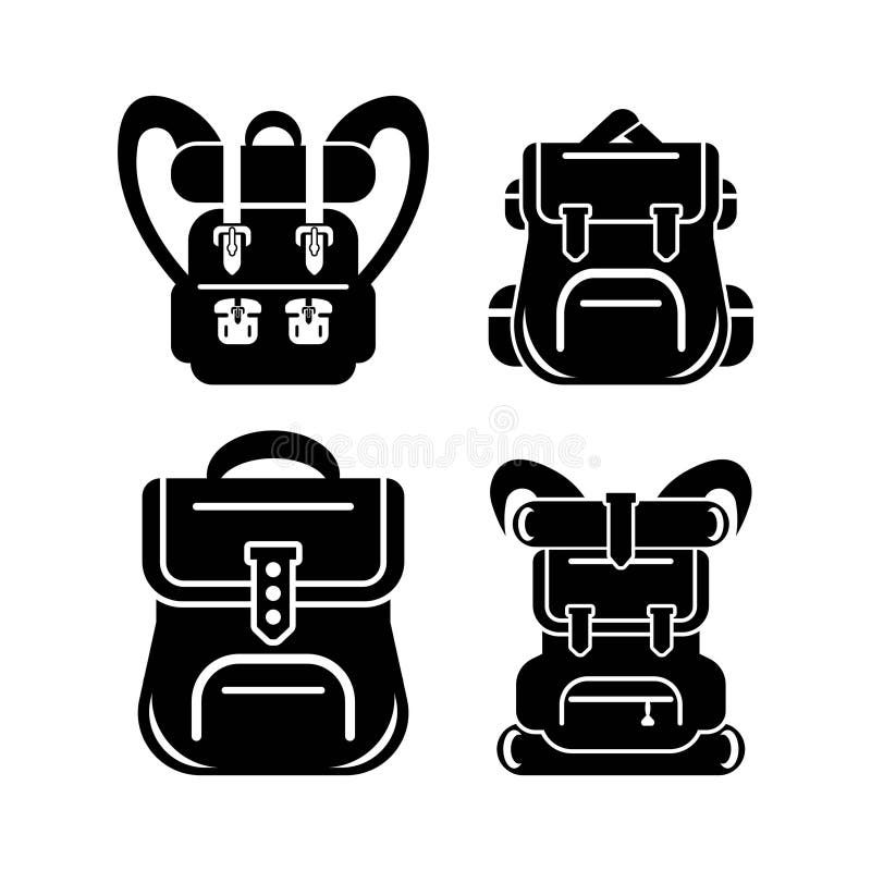 Simple Backpack Icon,illustration Design Template Stock Vector ...