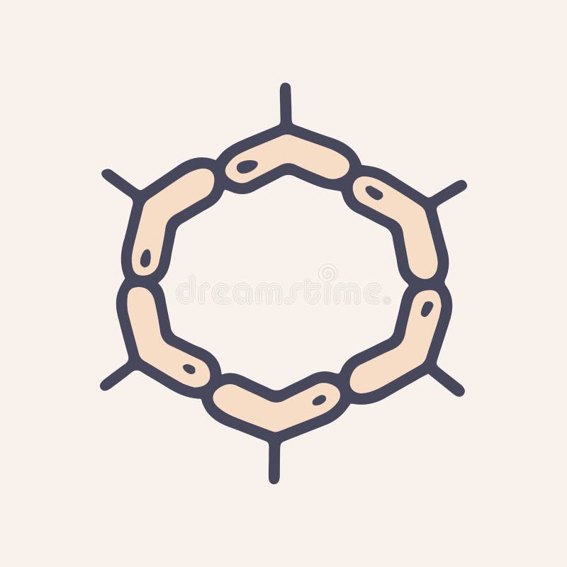 Simple Bacteria Color Vector Doodle Icon Design Stock Vector ...