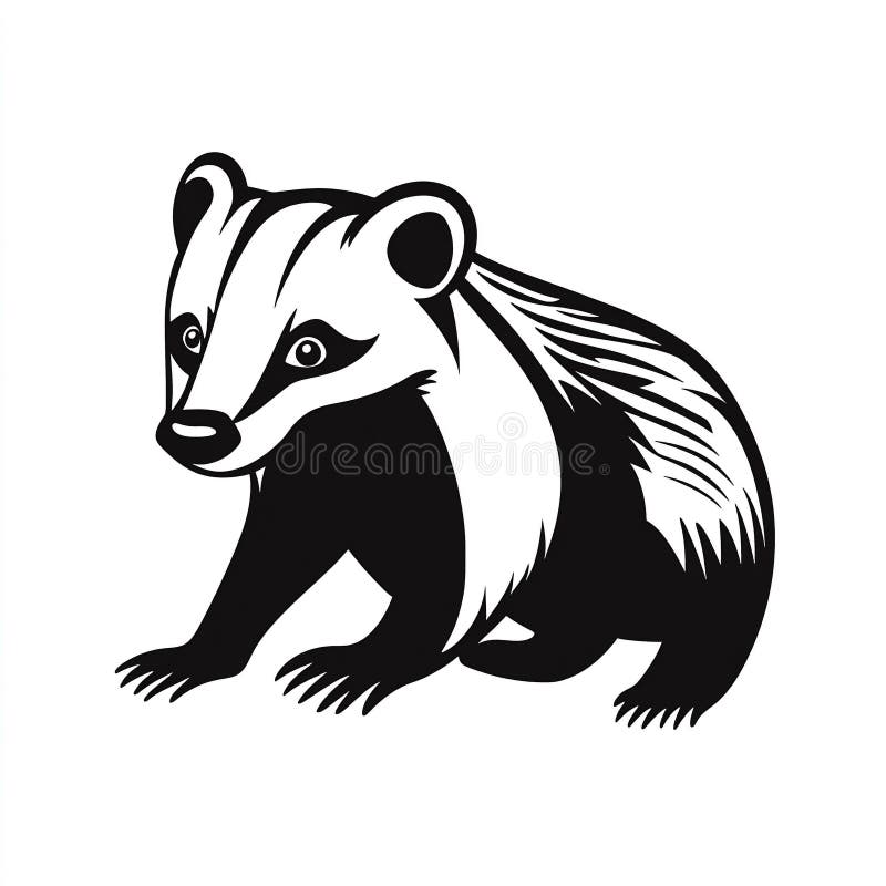 Simple Badger Line Art Icon Stock Photos - Free & Royalty-Free Stock ...