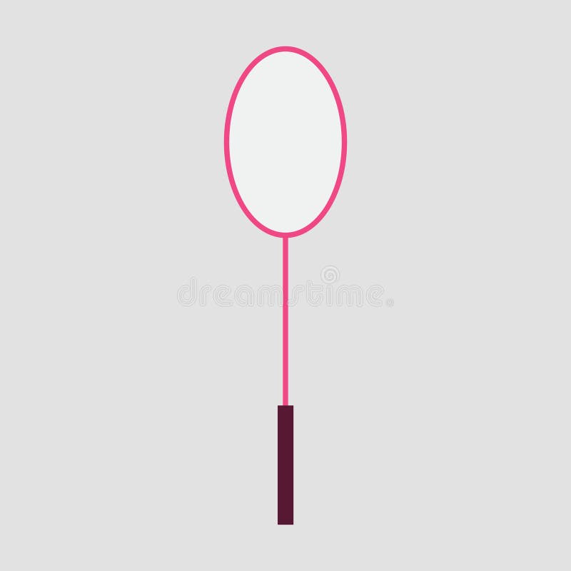A Simple Badminton Racket Design Stock Vector - Illustration of object ...