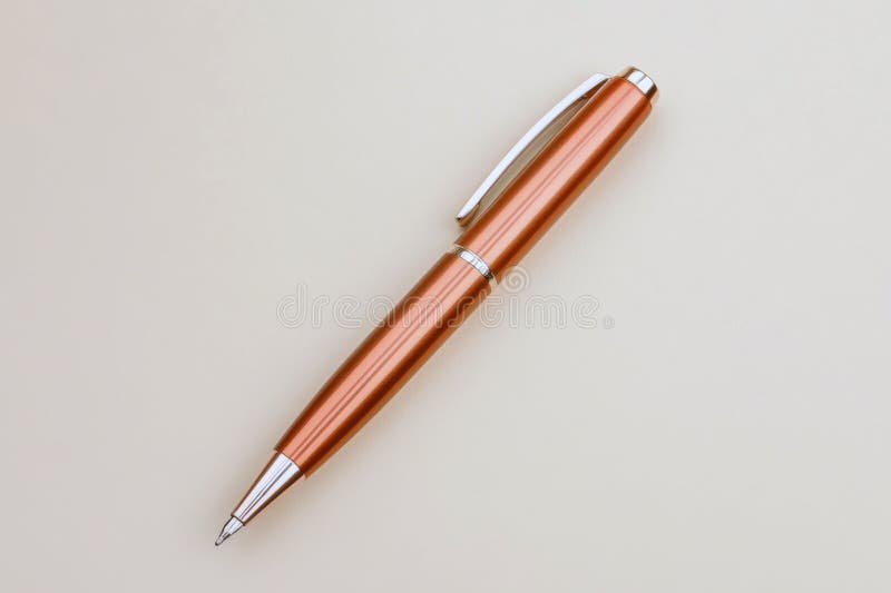 Simple Ballpoint Pen Placed Isolated on a Light Background for Writing ...