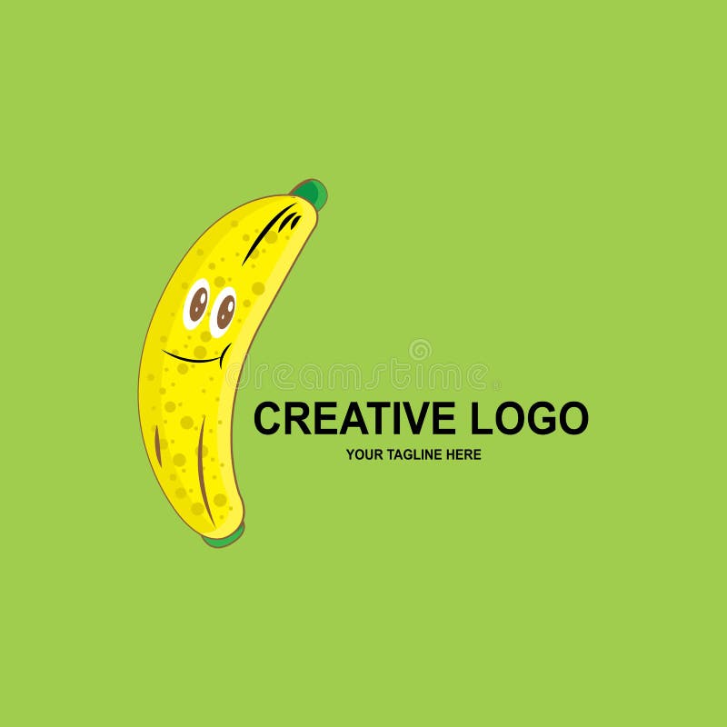 Simple Banana Fruit Expression Cartoon Icon Vector Logo Stock ...