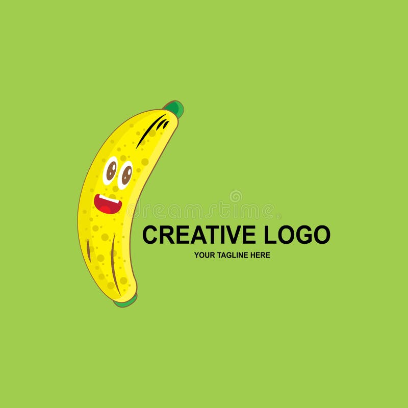 Simple Banana Fruit Expression Cartoon Icon Vector Logo Stock ...