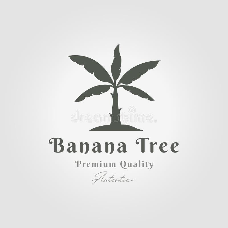 Simple Banana Tree Logo Icon Design Illustration Vector Stock Vector ...