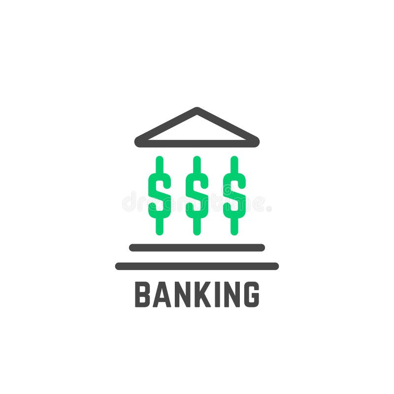 Simple Banking Logo with Abstract Building Stock Vector - Illustration ...