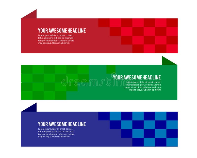 Simple Banner Design stock vector. Illustration of 3banner - 80889478