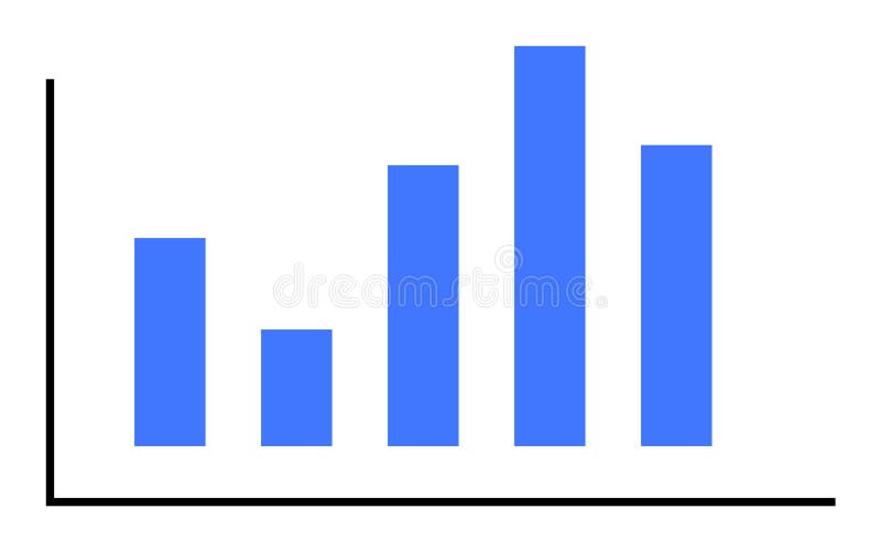 Simple Bar Chart Displaying Ascending and Descending Values in Blue ...