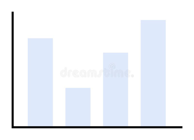 Simple Bar Chart with Four Bars of Varying Heights Representing Data or ...