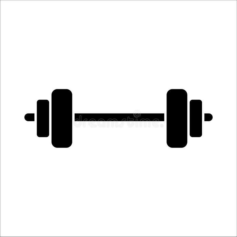 Silhouette Barbell Vector stock vector. Illustration of exercise ...