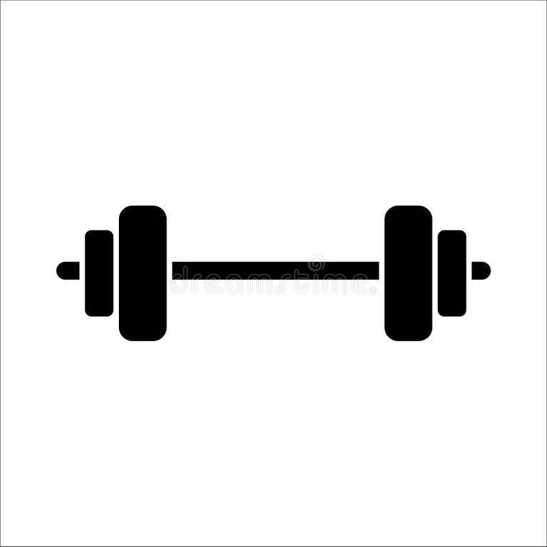 Silhouette Barbell Vector stock vector. Illustration of exercise ...