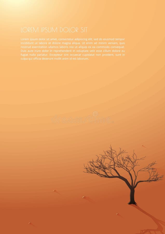 Simple Bare Tree Poster. Vector Illustration Decorative Design Stock ...