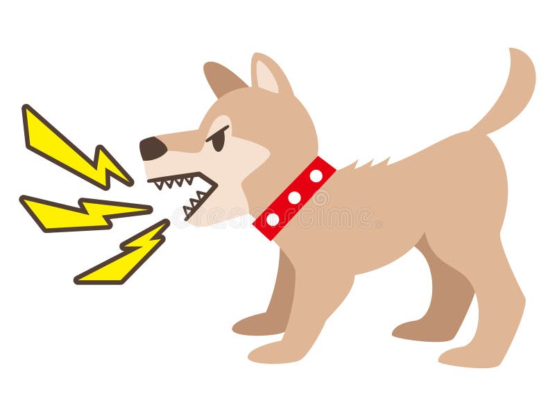 Simple Barking Dog Flat Illustration Stock Vector - Illustration of ...