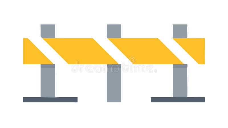 Simple Barrier Icon, Represents Security or Restricted Area, Vector ...