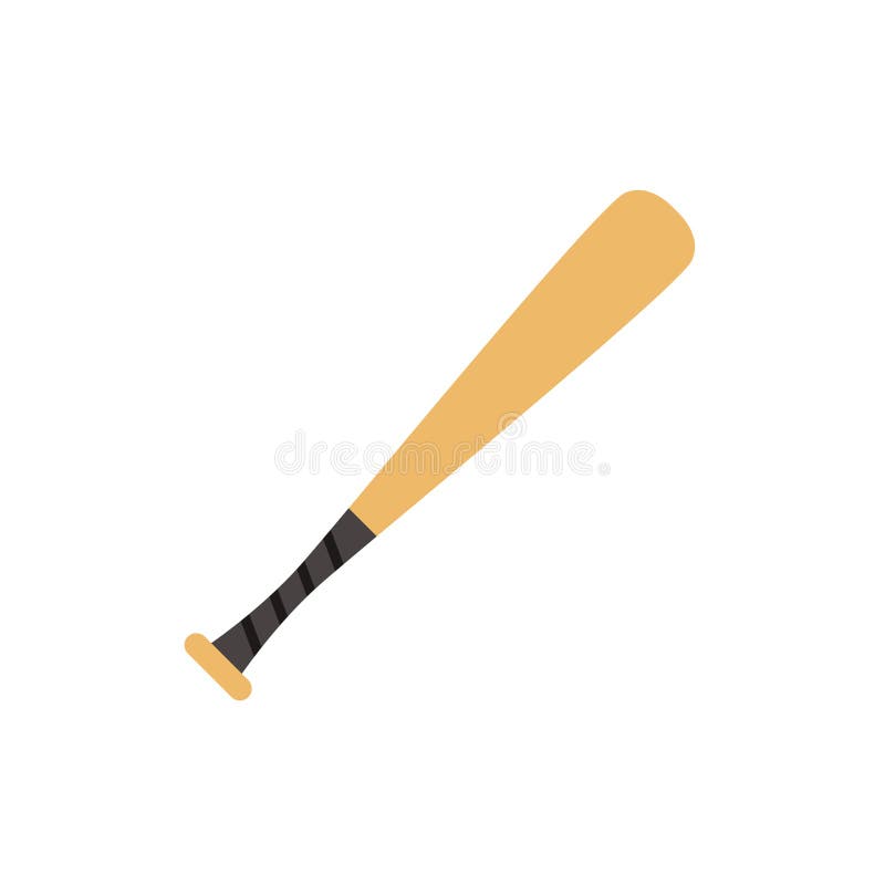 Simple Baseball Bat Flat Style, Vector Illustration Stock Vector ...