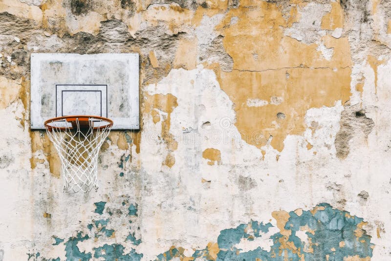 A Simple Basketball Court, Featuring a Hoop Whose Shadow is Cast on a ...