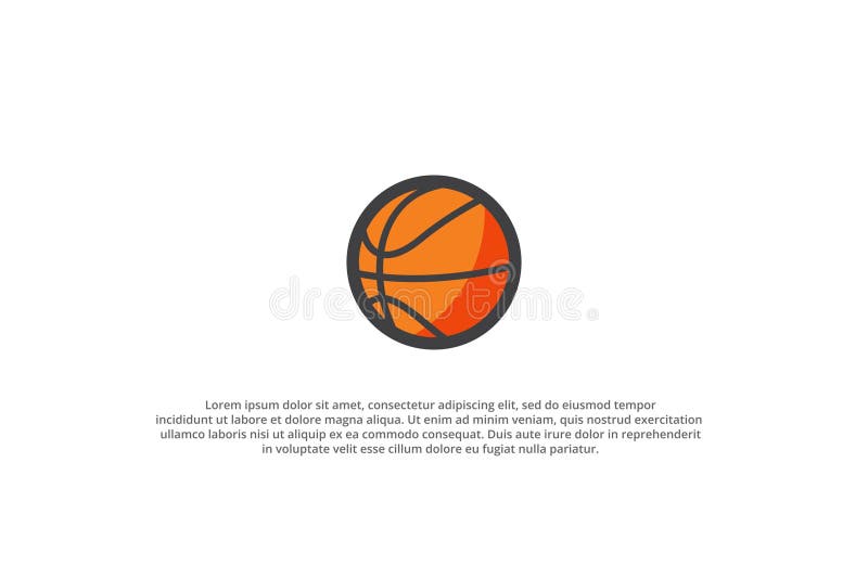 Simple Basketball Modern Logo Template Stock Image - Image of organ ...
