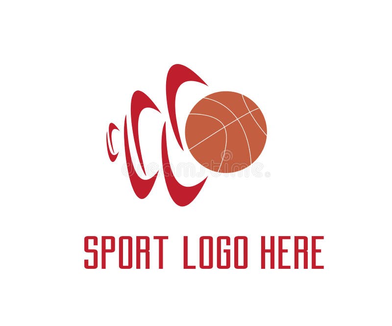 Simple Basketball Vector Logo Design Stock Vector - Illustration of ...