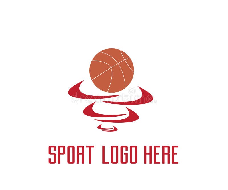 Simple Basketball Vector Logo Design Stock Vector - Illustration of ...