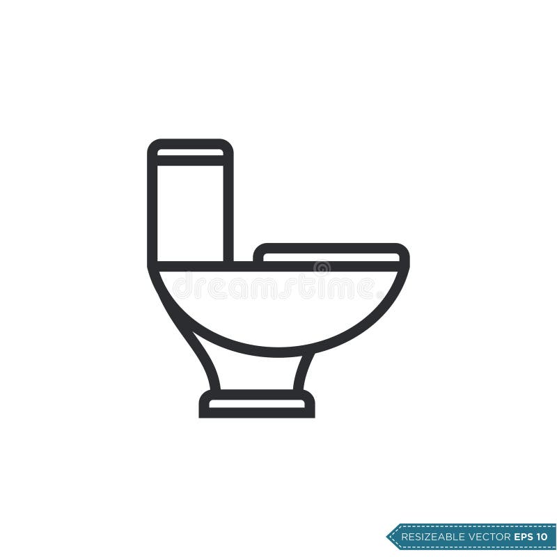 Simple Bathroom Icon. Toilet Icon Vector Template Illustration Design ...