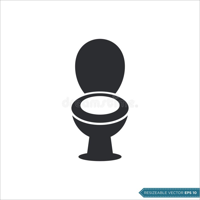 Simple Bathroom Icon. Toilet Icon Vector Template Illustration Design ...
