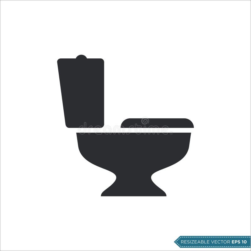 Simple Bathroom Icon. Toilet Icon Vector Template Illustration Design ...