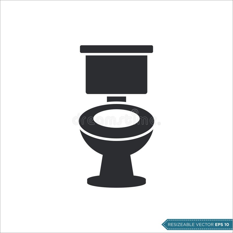 Simple Bathroom Icon. Toilet Icon Vector Template Illustration Design ...