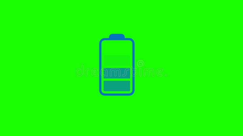Simple Battery Animation Charging Effect Icon Stock Video - Video of ...