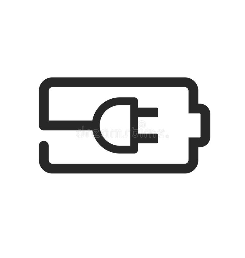 Simple Battery Charge Point Icon Stock Vector - Illustration of simple ...