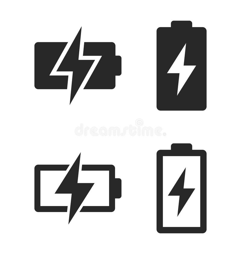 Simple Battery Charge Point Icon Stock Vector - Illustration of simple ...