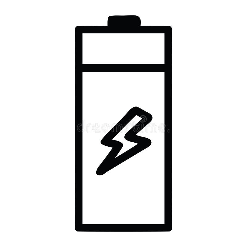 A Simple Battery Icon Symbol Stock Vector - Illustration of clip, sign ...