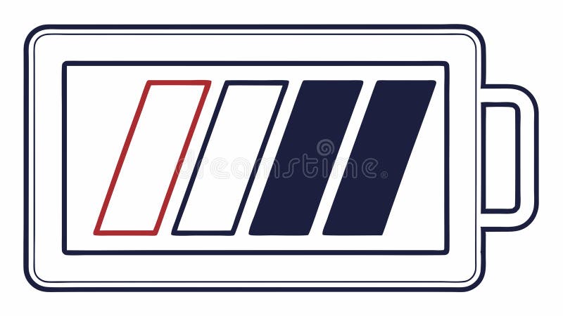 Simple Battery Level Indicator Vector Icon, Vector Design Generative AI ...