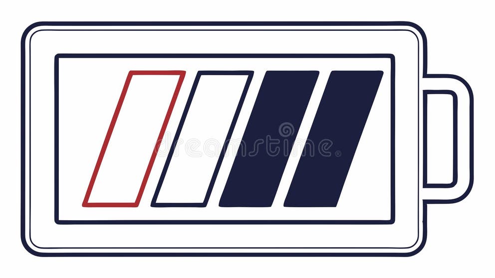 Simple Battery Level Indicator Vector Icon, Vector Design Generative AI ...