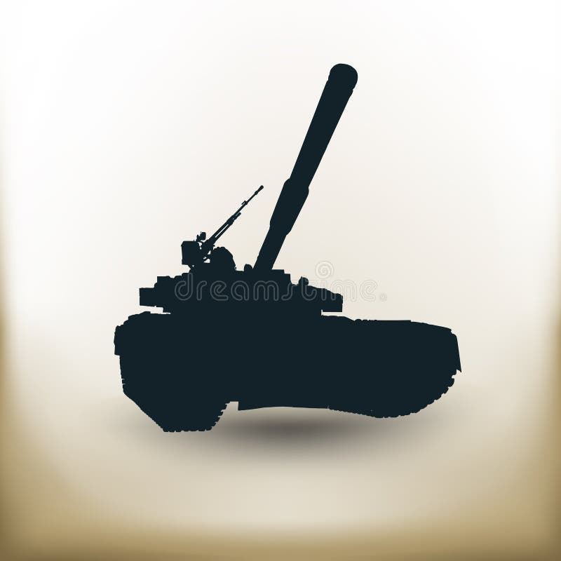 Simple battle tank stock vector. Illustration of bomb - 92223175