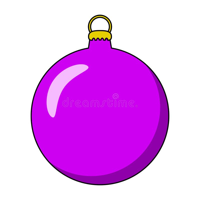 Simple Bauble for Christmas Tree Isolated on White Background Stock ...