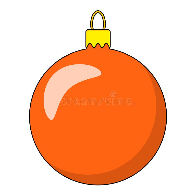 Simple Bauble for Christmas Tree Isolated on White Background Stock ...