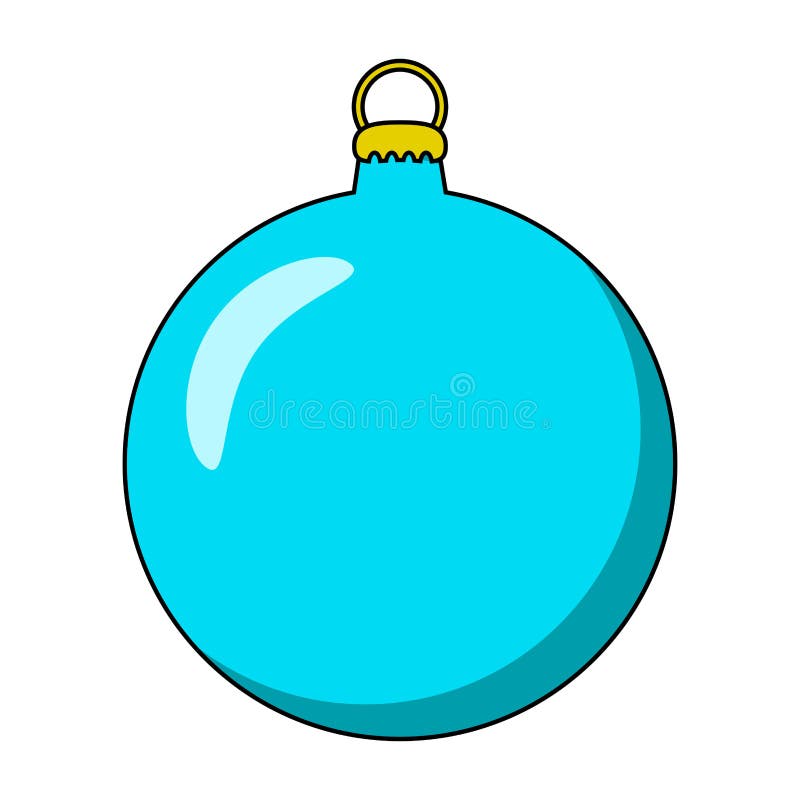 Simple Bauble for Christmas Tree Isolated on White Background Stock ...