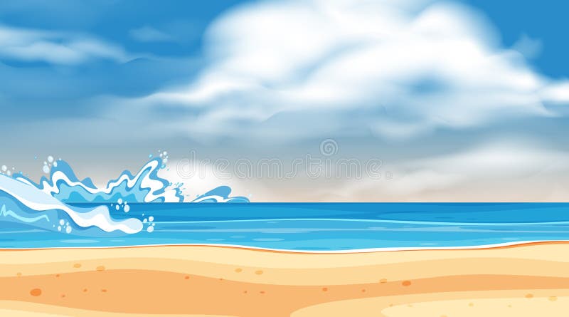 A simple beach scene stock vector. Illustration of holiday - 150948950