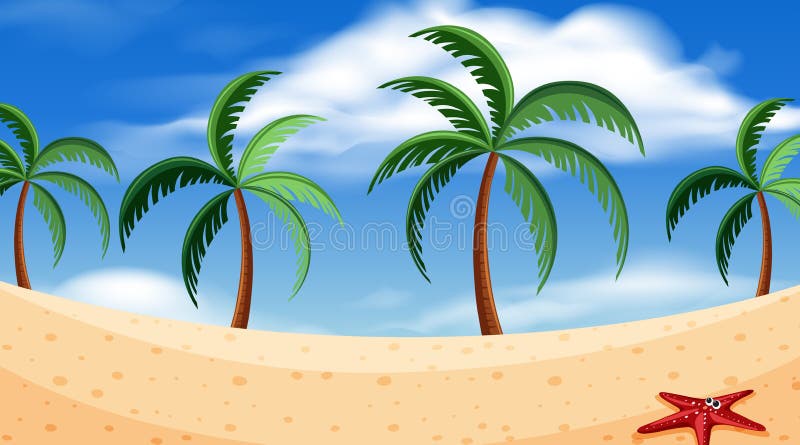 A simple beach scene stock vector. Illustration of ocean - 150949087