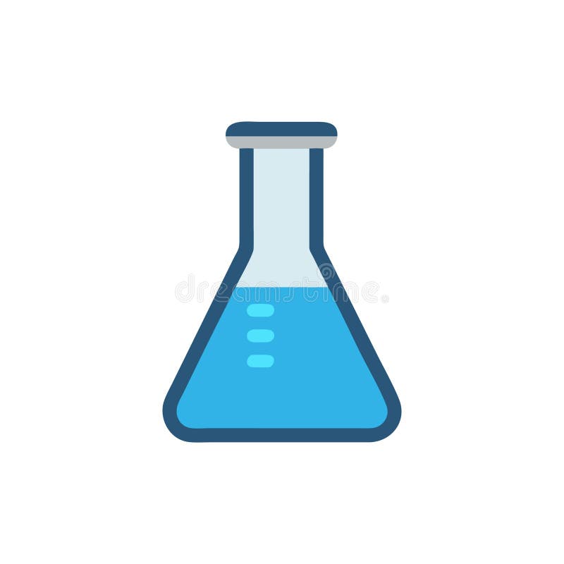 Simple Beaker Icon for Science Learning Stock Image - Illustration of ...