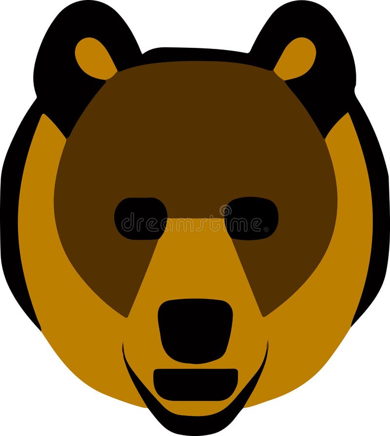 Simple Bear Head Logo in Vector. Stock Vector - Illustration of beast ...