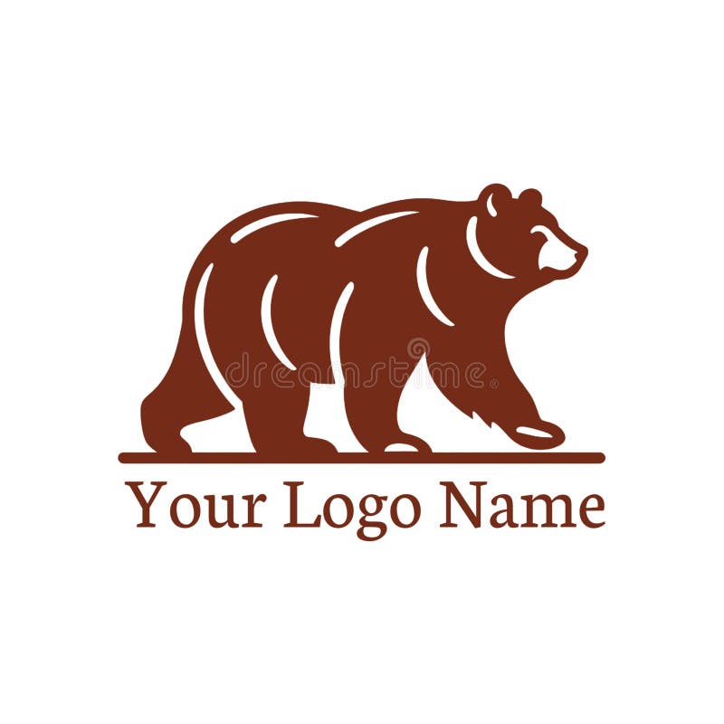 Simple Bear Logo Design for Business, Company, Etc Stock Illustration ...